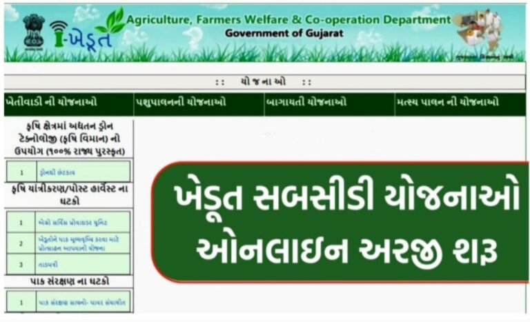 iKhedut portal 2023: Online application of subsidy schemes for farmers ...